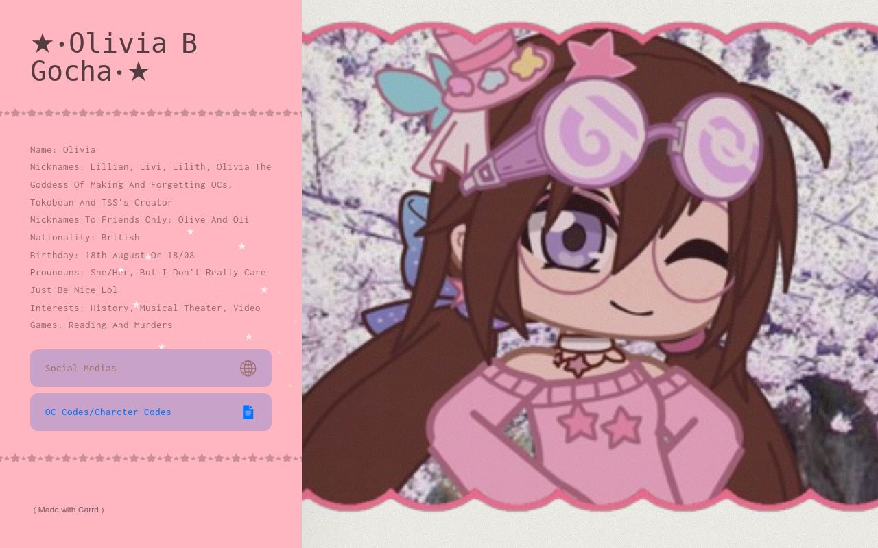 𝙾𝚕𝚒𝚟𝚒𝚊 𝙱 𝙶𝚘𝚌𝚑𝚊•★'s Super Epic And Cool Carrd